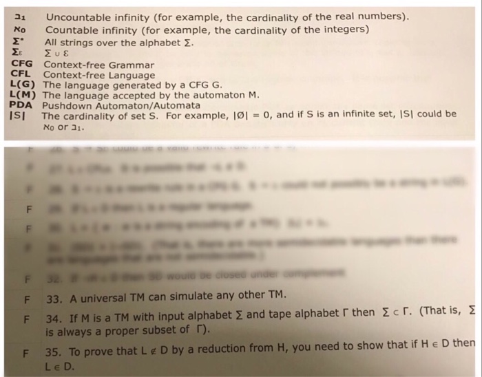 Solved 21 Uncountable infinity (for example, the cardinality | Chegg.com