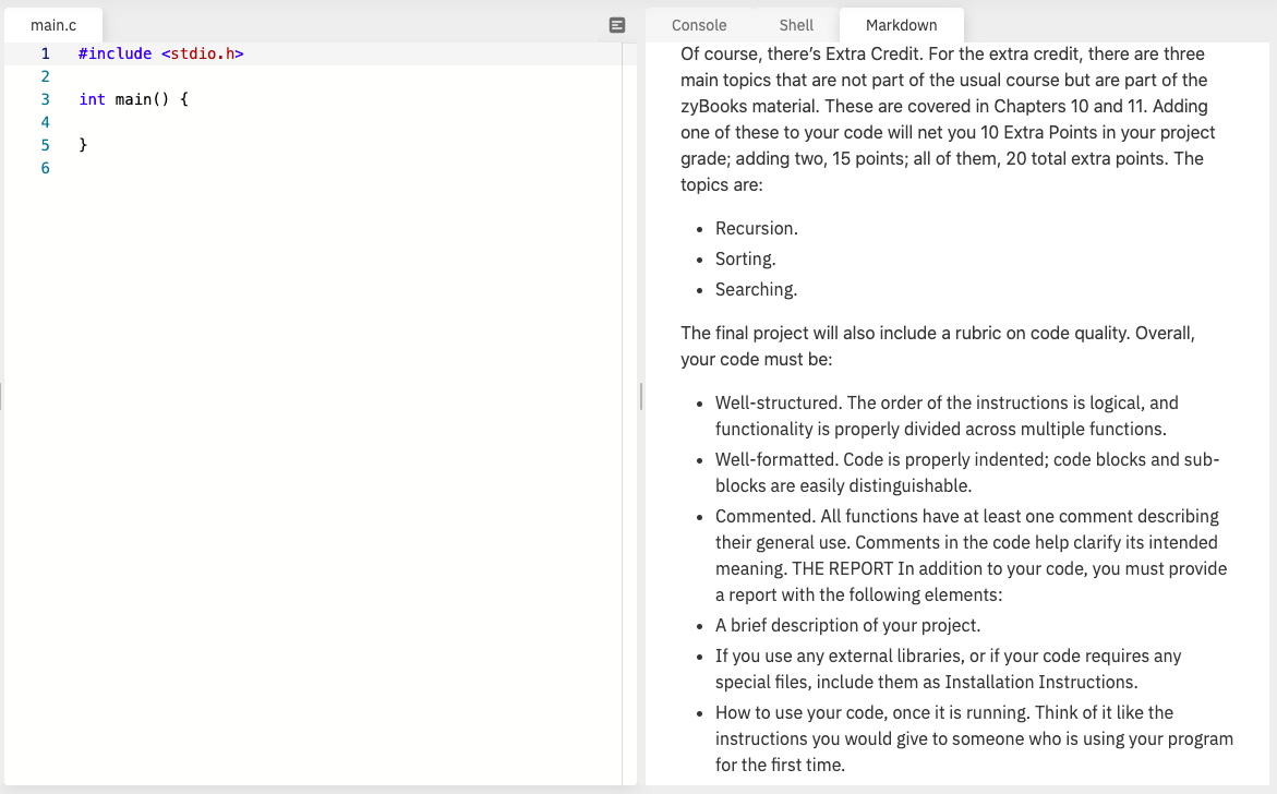 Solved Mainc Console Shell Markdown 1 Include 2 3 Int 
