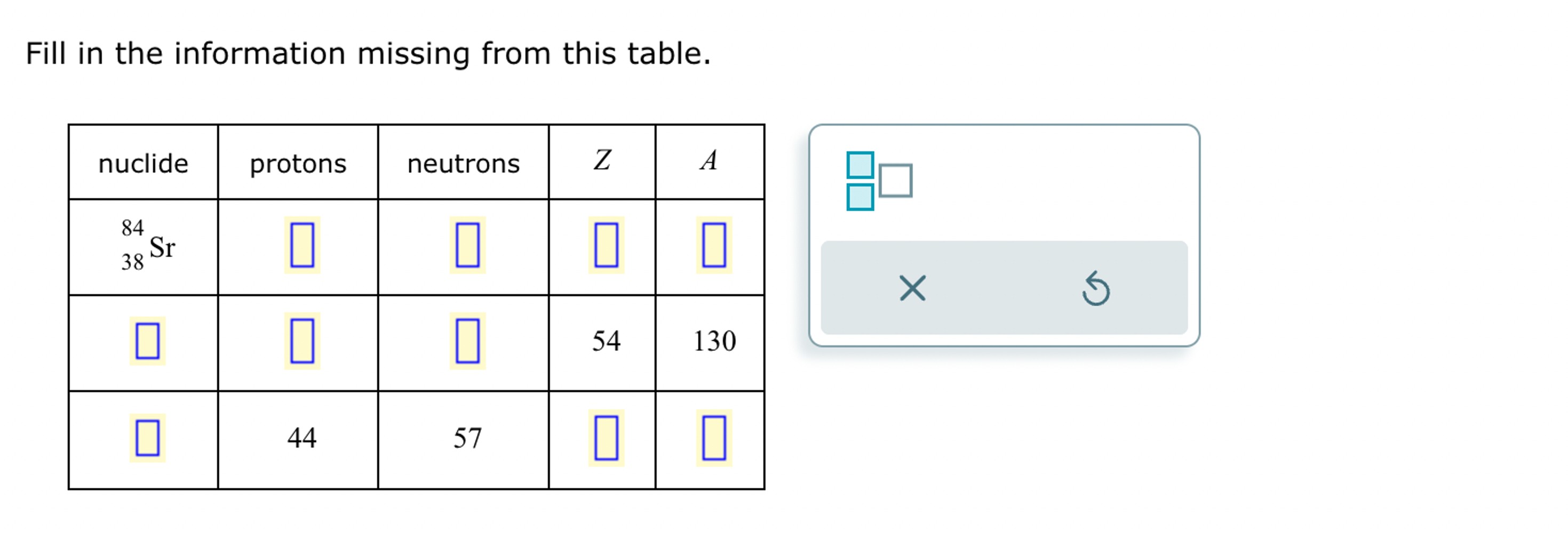 Solved Fill in the missing info from table. Thanks! | Chegg.com