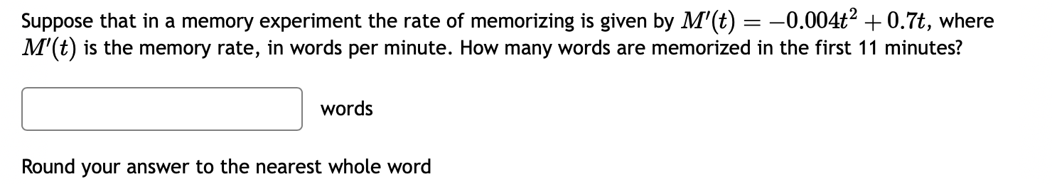 Solved Suppose that in a memory experiment the rate of | Chegg.com