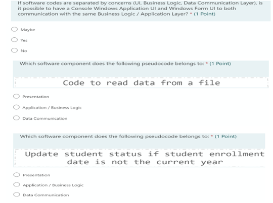 Solved If software codes are separated by concerns (U1, | Chegg.com