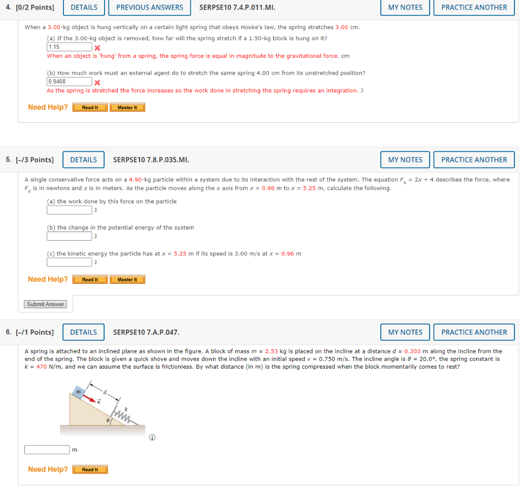 Solved When a 3.00−kg object is hung vertically on a certain | Chegg.com