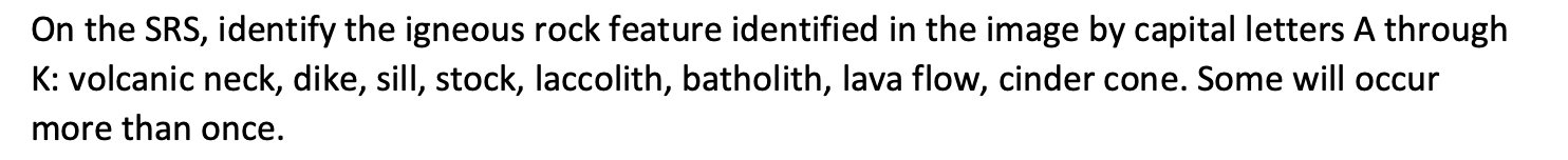 Solved On the SRS, identify the igneous rock feature | Chegg.com