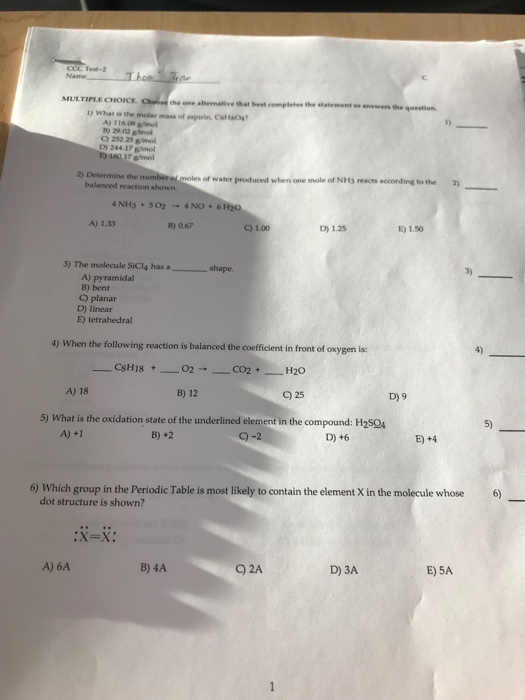 Solved MULTIPLE CHOICE the one altemative that best | Chegg.com