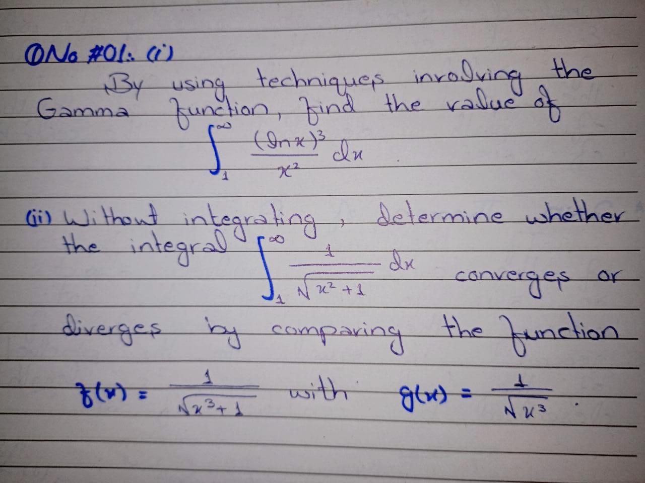 Solved ONO #01: W By using techniques involving the Gamma | Chegg.com