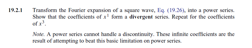 Solved 19.2.1 ﻿Transform the Fourier expansion of a square | Chegg.com