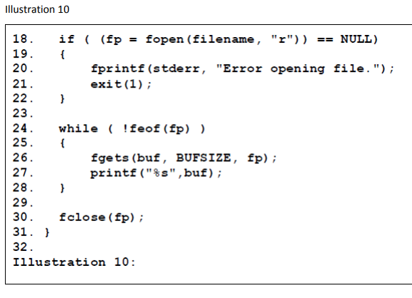 Solved In Illustration 10, what do lines 24-28 do? fcloses | Chegg.com