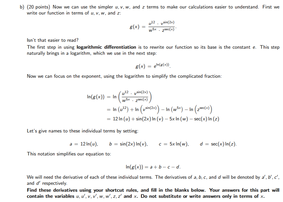 Solved roblem 1: Guided Derivative Calculation (38 points) | Chegg.com