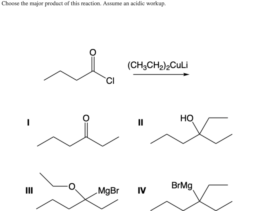 Solved Choose the major product of this reaction. Assume an | Chegg.com