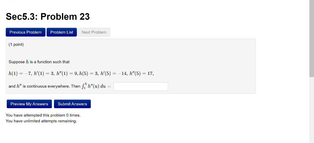 Solved Sec5.3: Problem 23 Previous Problem Problem List Next | Chegg.com