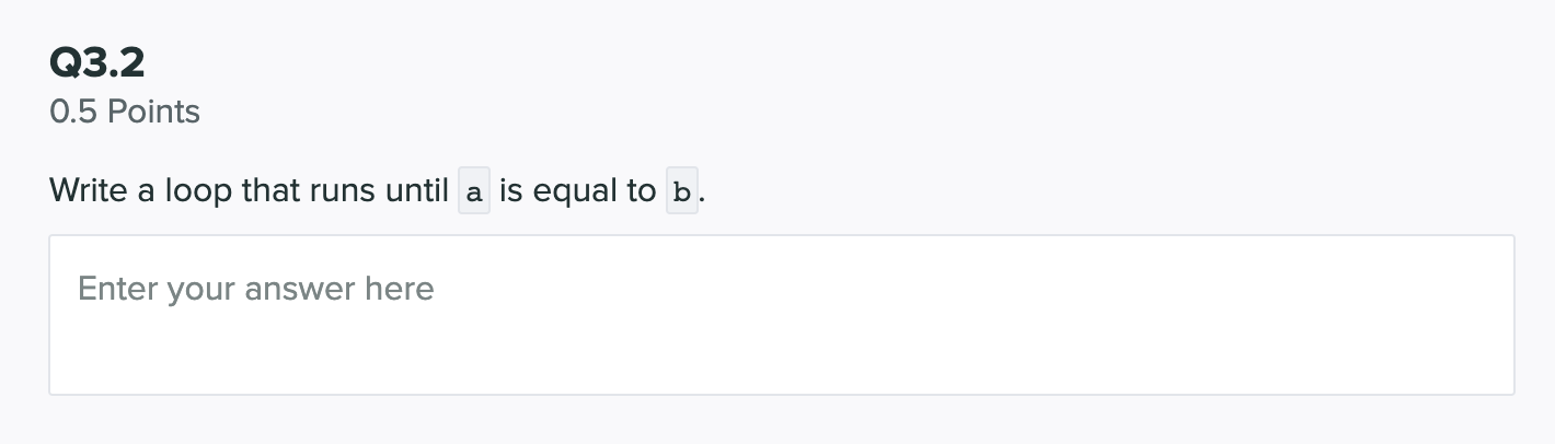 Solved Q3 Loops 2 Points For the following questions, | Chegg.com