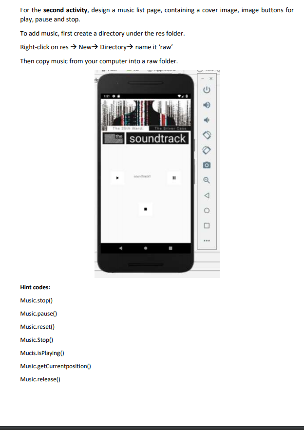 Solved Login and Music player Create an app containing 2 | Chegg.com