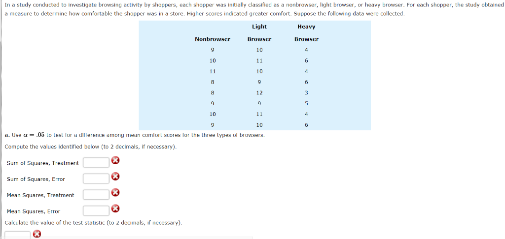 Solved In a study conducted to investigate browsing activity | Chegg.com