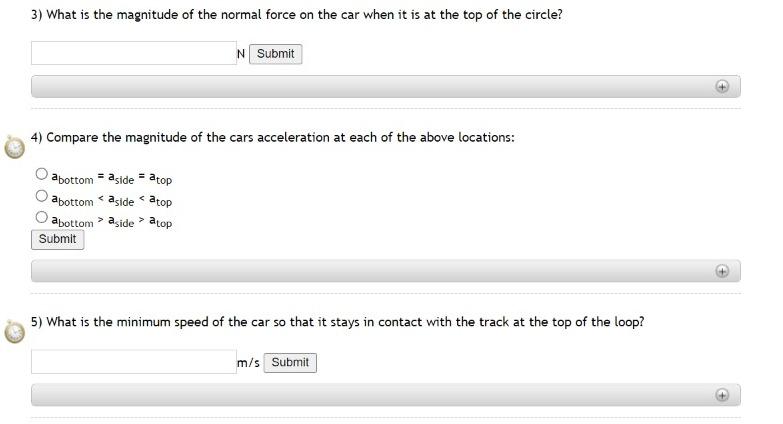 Solved In a loop-the-loop ride a car goes around a vertical, | Chegg.com