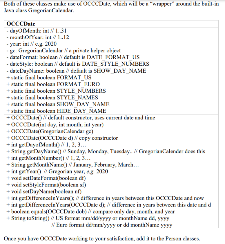 CLASS CONSTRUCTION AND INHERITANCE We'll start with a | Chegg.com