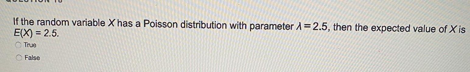 Solved If the random variable X has a Poisson distribution | Chegg.com