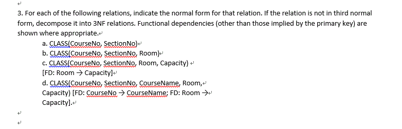 Solved 3. For each of the following relations, indicate the | Chegg.com