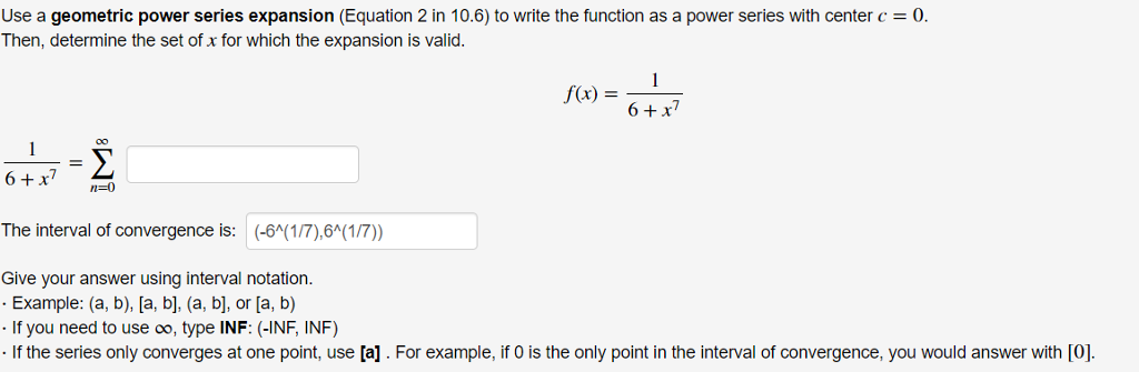 Solved Use a geometric power series expansion (Equation 2 in | Chegg.com