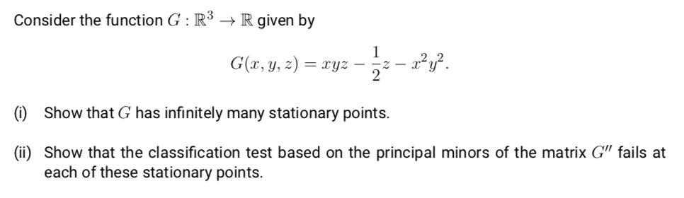 Solved Consider the function G : R3 + R given by 1 G(x, y, | Chegg.com