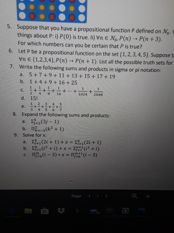 Solved 5 Suppose That You Have A Propositional Function P 6755