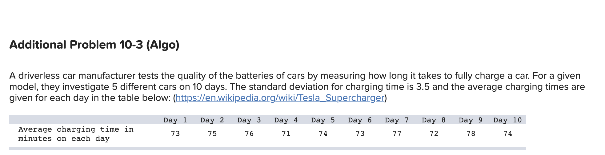 Solved Additional Problem 10-3 (Algo) A driverless car | Chegg.com