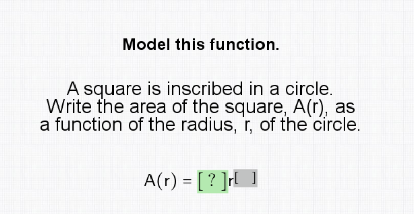 Solved Model this function. A square is inscribed in a | Chegg.com