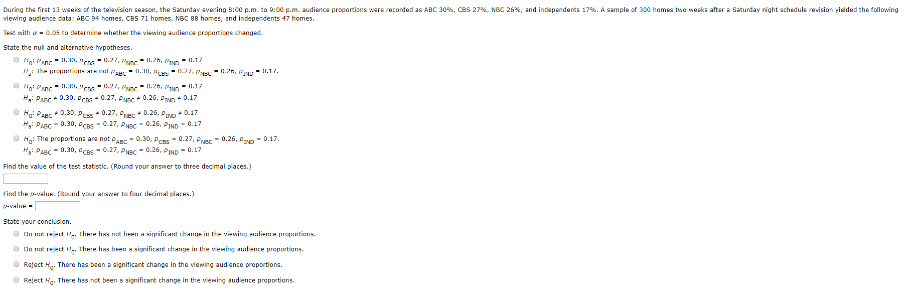 Solved During the first 13 weeks of the television season, | Chegg.com