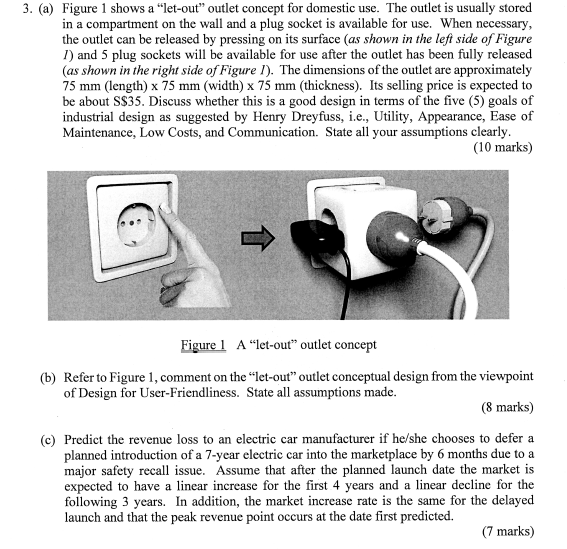 Solved 1) Figure 1 shows a "let-out" outlet concept for | Chegg.com