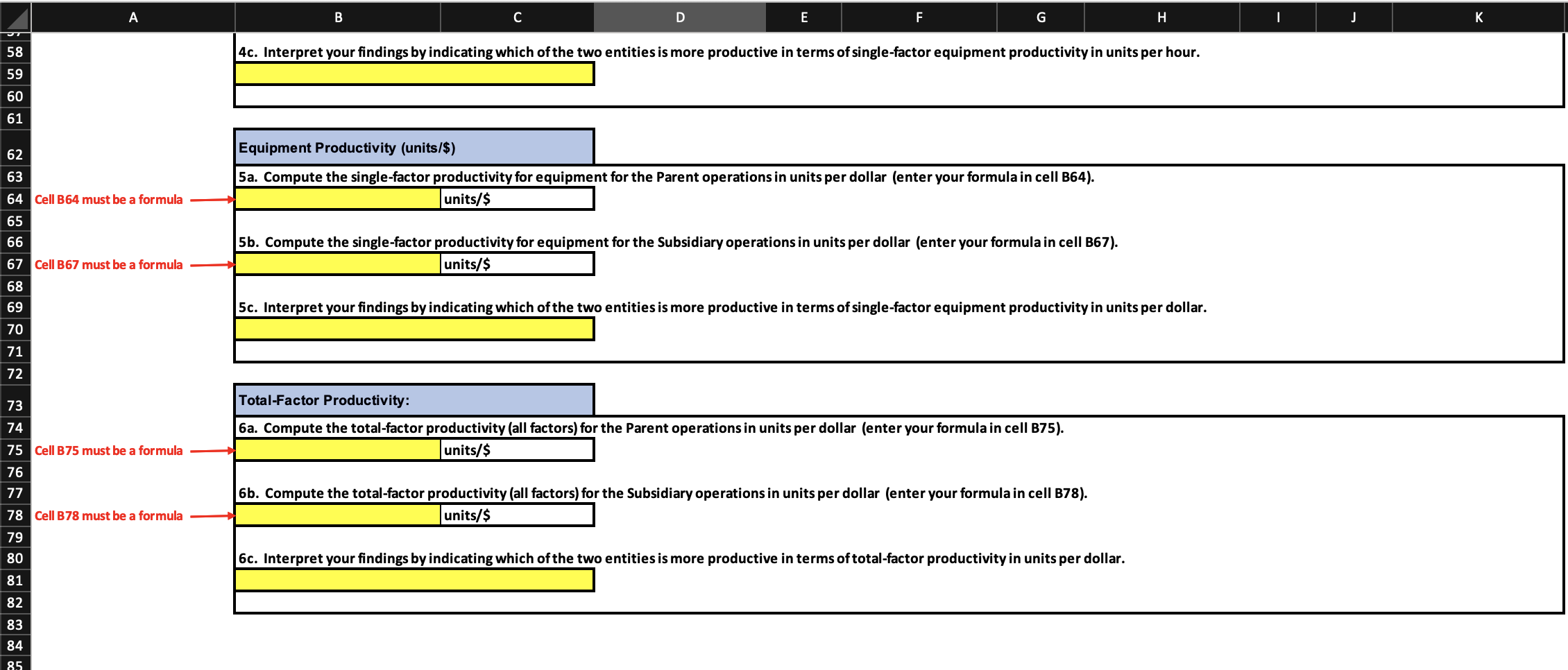 Solved Hint: Use Excel formulas to calculate your answer. | Chegg.com