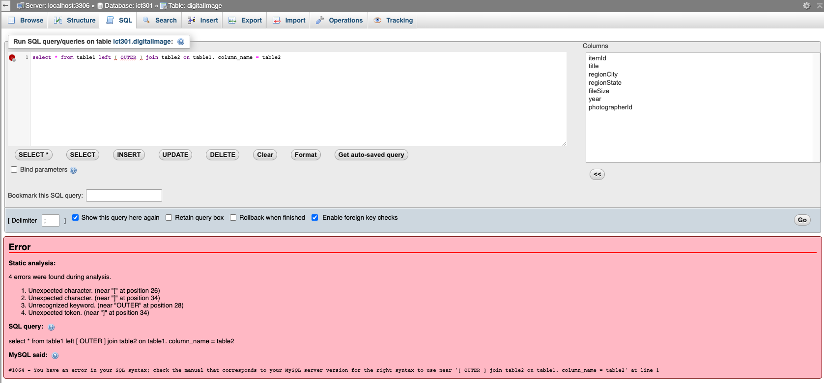 Solved (e) Run SQL query/queries on table | Chegg.com
