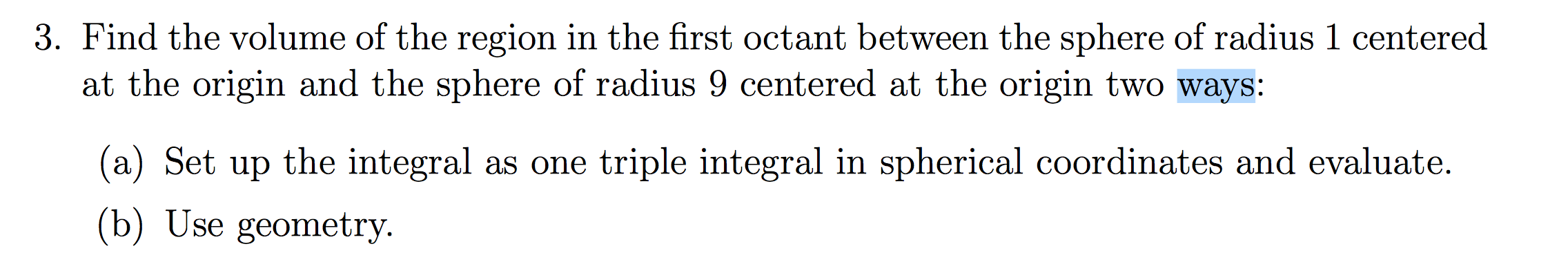 Solved 3. Find the volume of the region in the first octant | Chegg.com