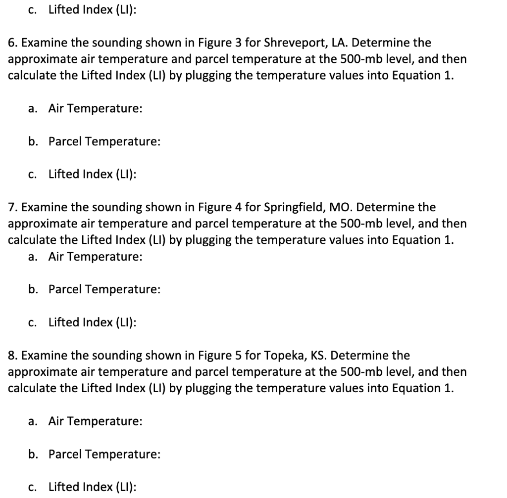 Solved LIFTED INDEX The Lifted Index is a tool | Chegg.com