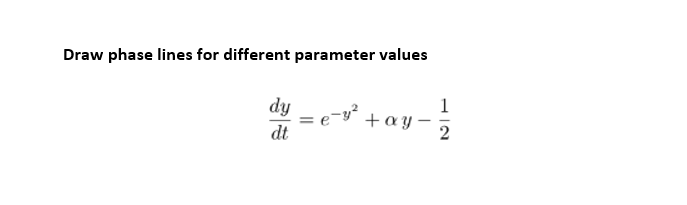 Solved Draw phase lines for different parameter values | Chegg.com