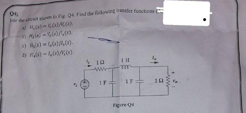 Solved 04: For the circuit shown in Fig. 04. Find the | Chegg.com