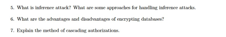 5. What is inference attack? What are some approaches | Chegg.com