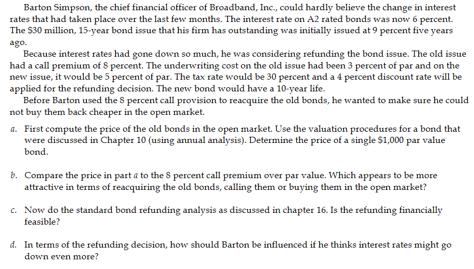 Barton Simpson, the chief financial officer of | Chegg.com