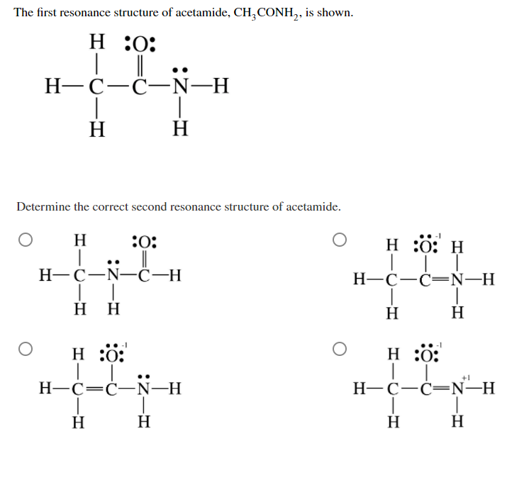 Solved The first resonance structure of nitromethane, CH, | Chegg.com