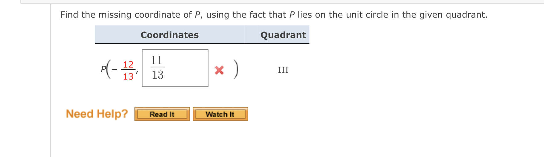 Solved Find the missing coordinate of P, ﻿using the fact | Chegg.com
