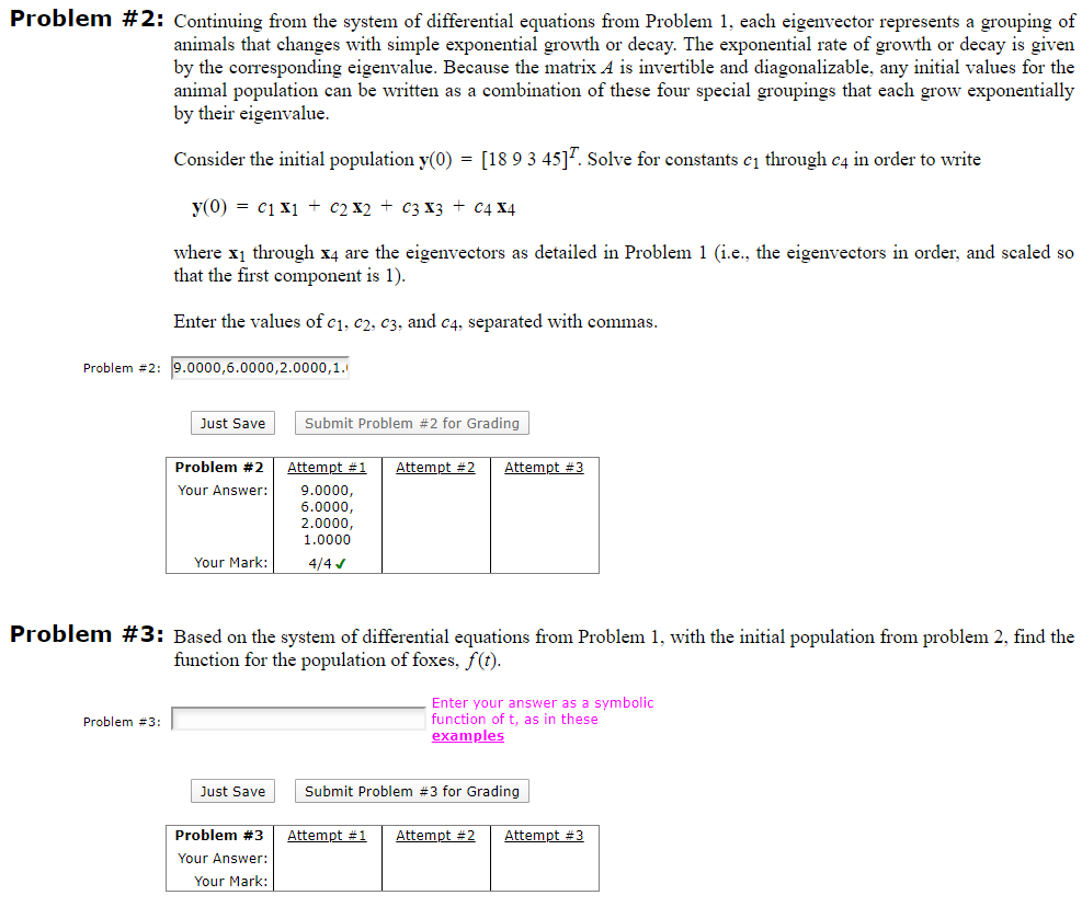 Problem #2: Continuing from the system of | Chegg.com
