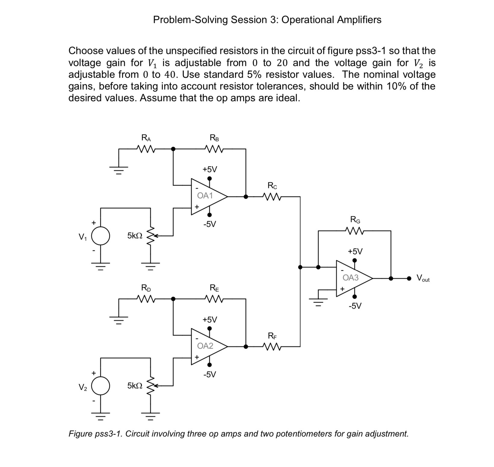 Solved Problem-Solving Session 3: Operational Amplifiers | Chegg.com