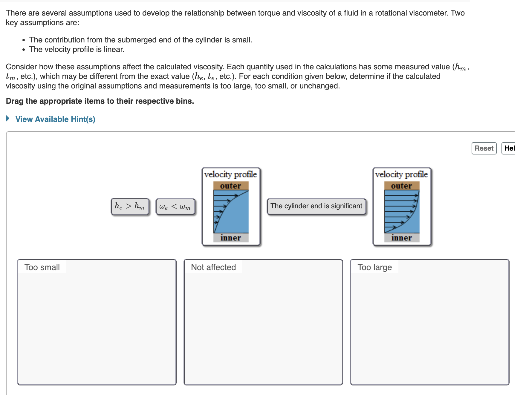 Solved There are several assumptions used to develop the | Chegg.com