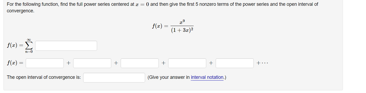 Solved For the following function, find the full power | Chegg.com