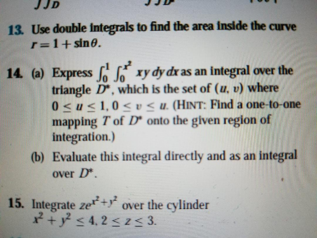 Solved 13. Use double integrals to find the area inside the | Chegg.com