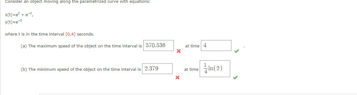 Solved Consider an object moving along the parametrized | Chegg.com