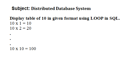 Solved Subject: Distributed Database System Display table of | Chegg.com