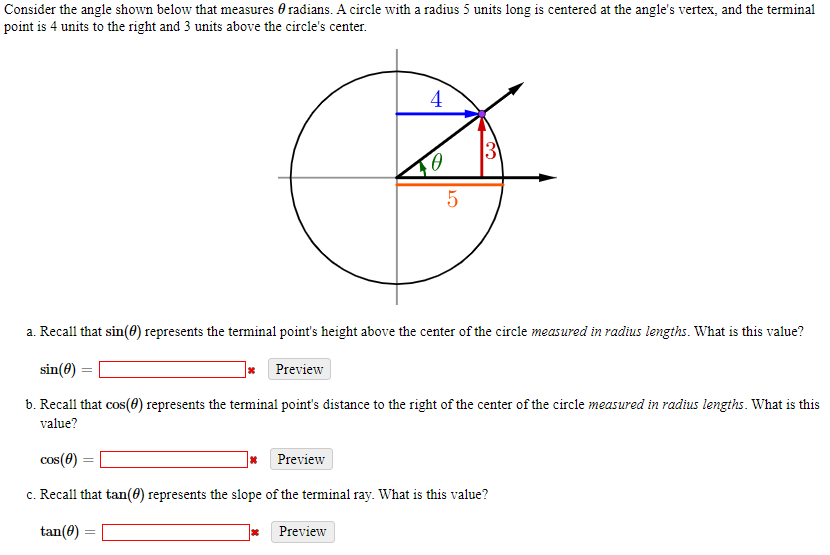 Solved Consider the angle shown below that measures radians. | Chegg.com