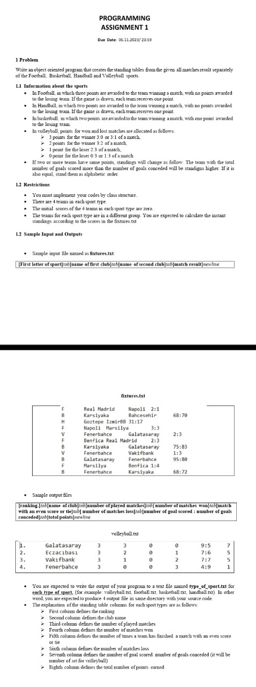 Solved (write in java)PROGRAMMING ASSIGNMENT 1. ﻿Due Date: | Chegg.com