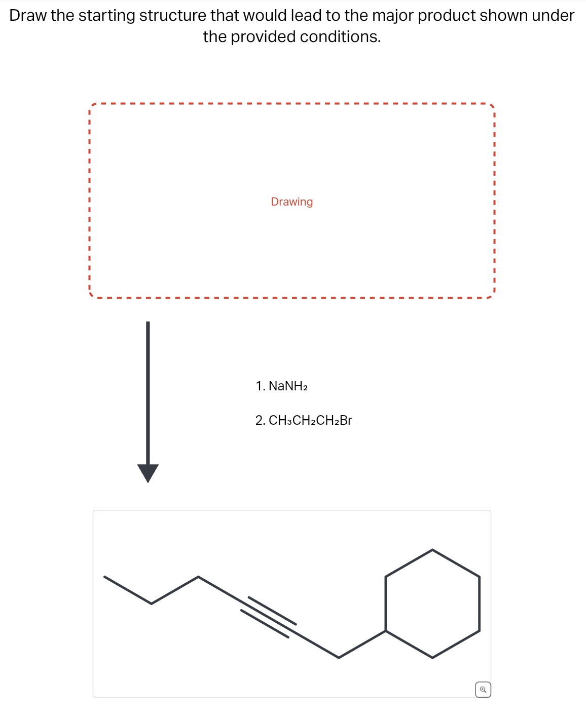 Solved Draw the starting structure that would lead to the | Chegg.com