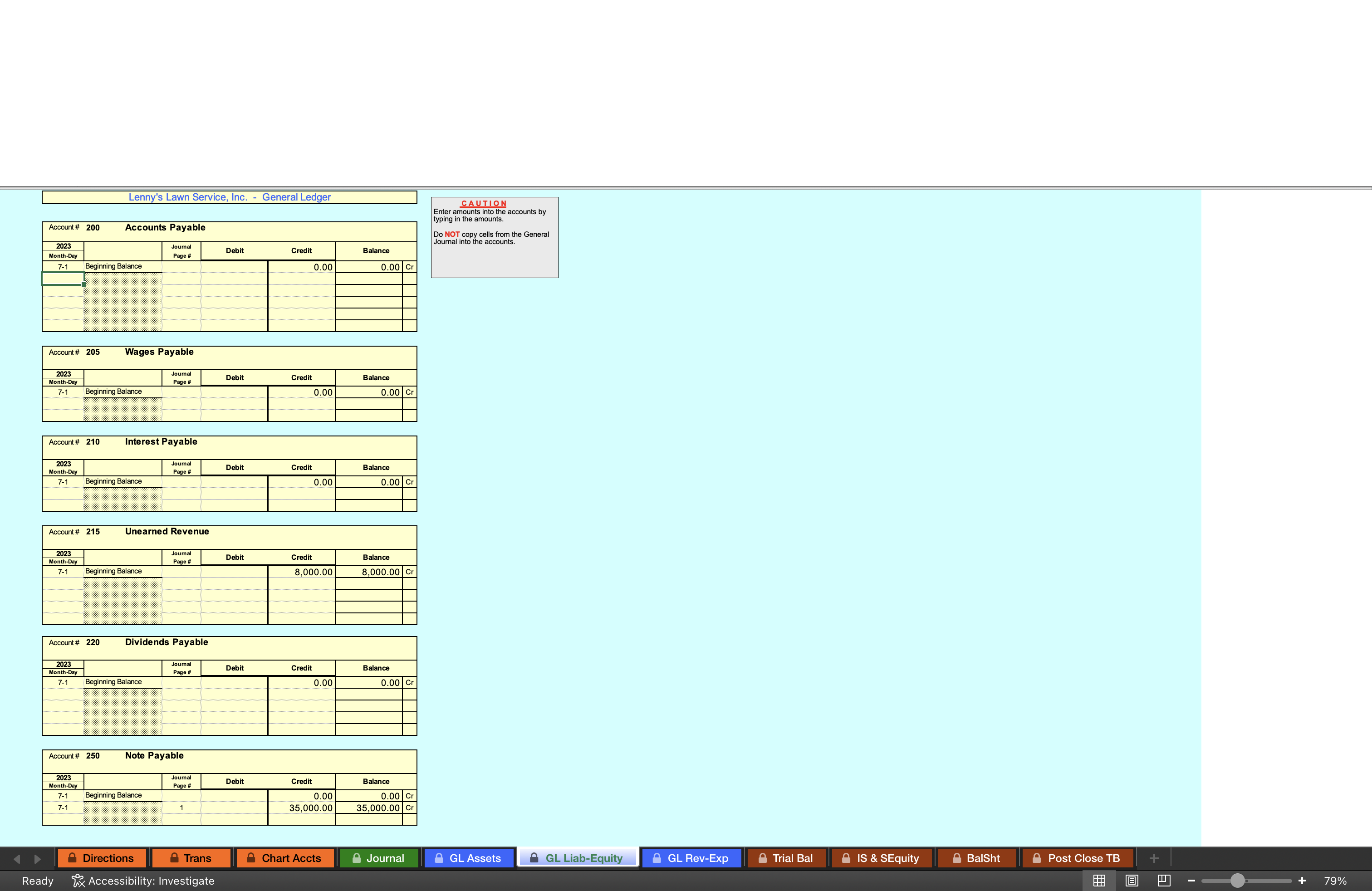 Need Help With Accounting Cycle Project. Need all GL | Chegg.com