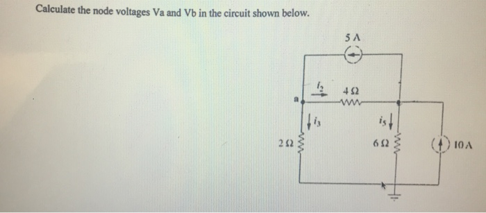 Solved Calculate the node voltages Va and Vb in the circuit | Chegg.com